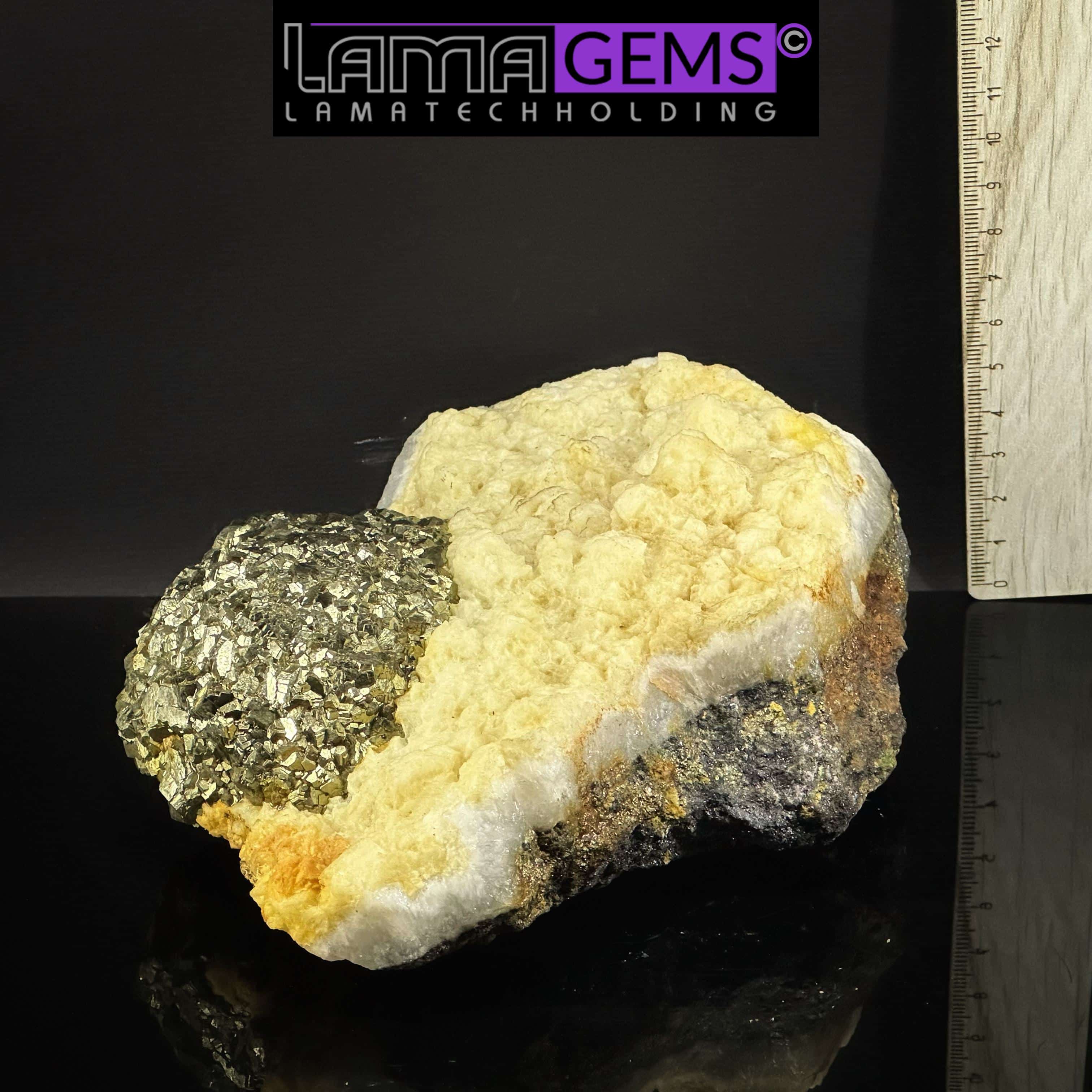 Buy iranian pyrite stone Mass on a calcite bed